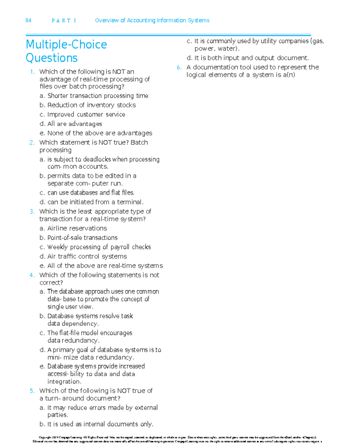 ACIS-CHAP2-MCQ - Accounting Information System, Chapter 2 - Copyright ...