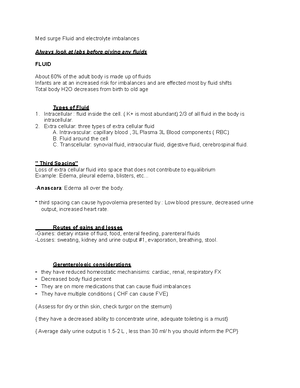 Anemia Comparison chart - Anemias Instructions for students: 1. Compare ...