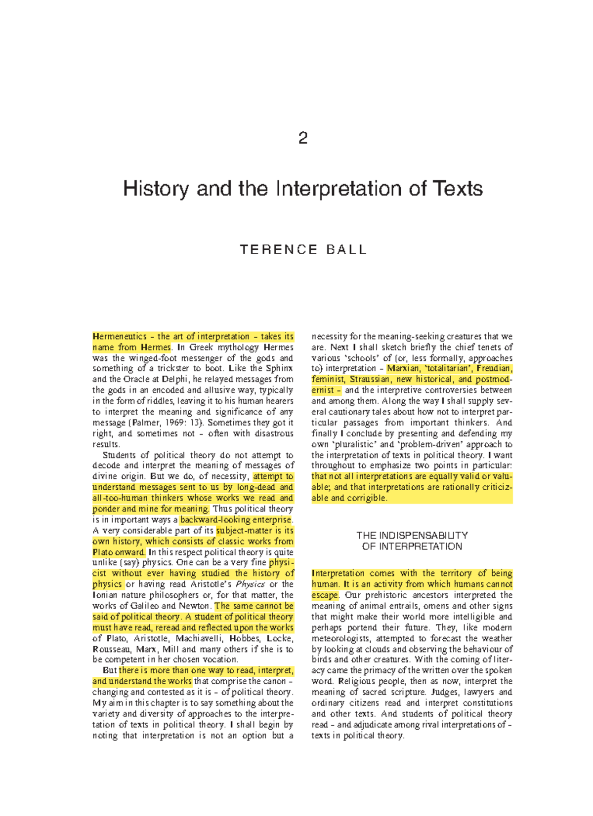 Terrence Ball Reading - 2 History and the Interpretation of Texts ...