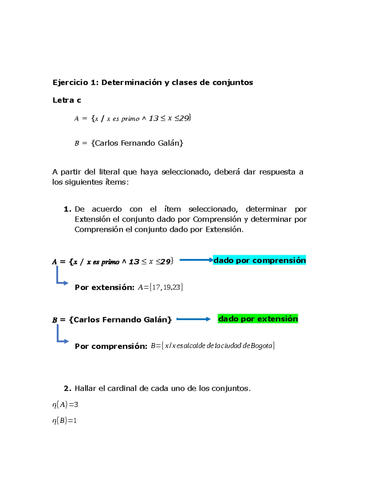 Ejercicio 2 Operación entre conjuntos - Ejercicio 2: Operación entre conjuntos Descripción del ...