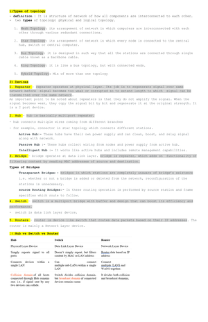 Computer Network Viva questions - Computer Network 1) What is a Link? A ...