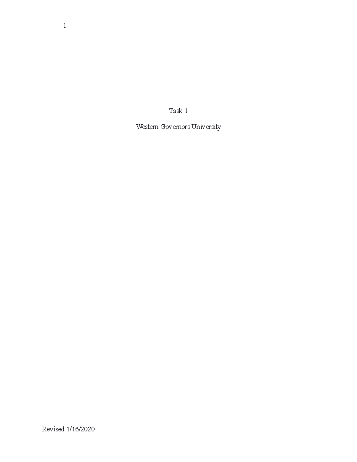 C229 V5 Task 1 - Task 1 - Task 1 Western Governors University Social ...