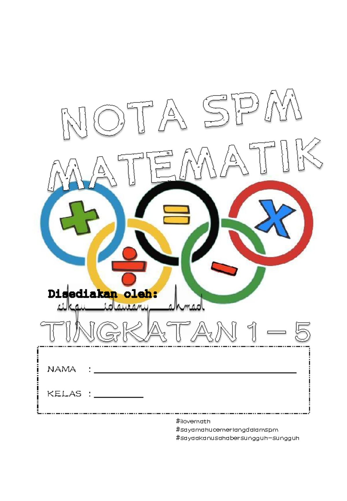Nota matematik SPM 2024: Rumus dan topik penting tingkatan 1-5 - Studocu