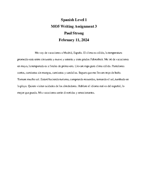 [Solved] Answer the questions in complete sentences In Spanish Quin te ...