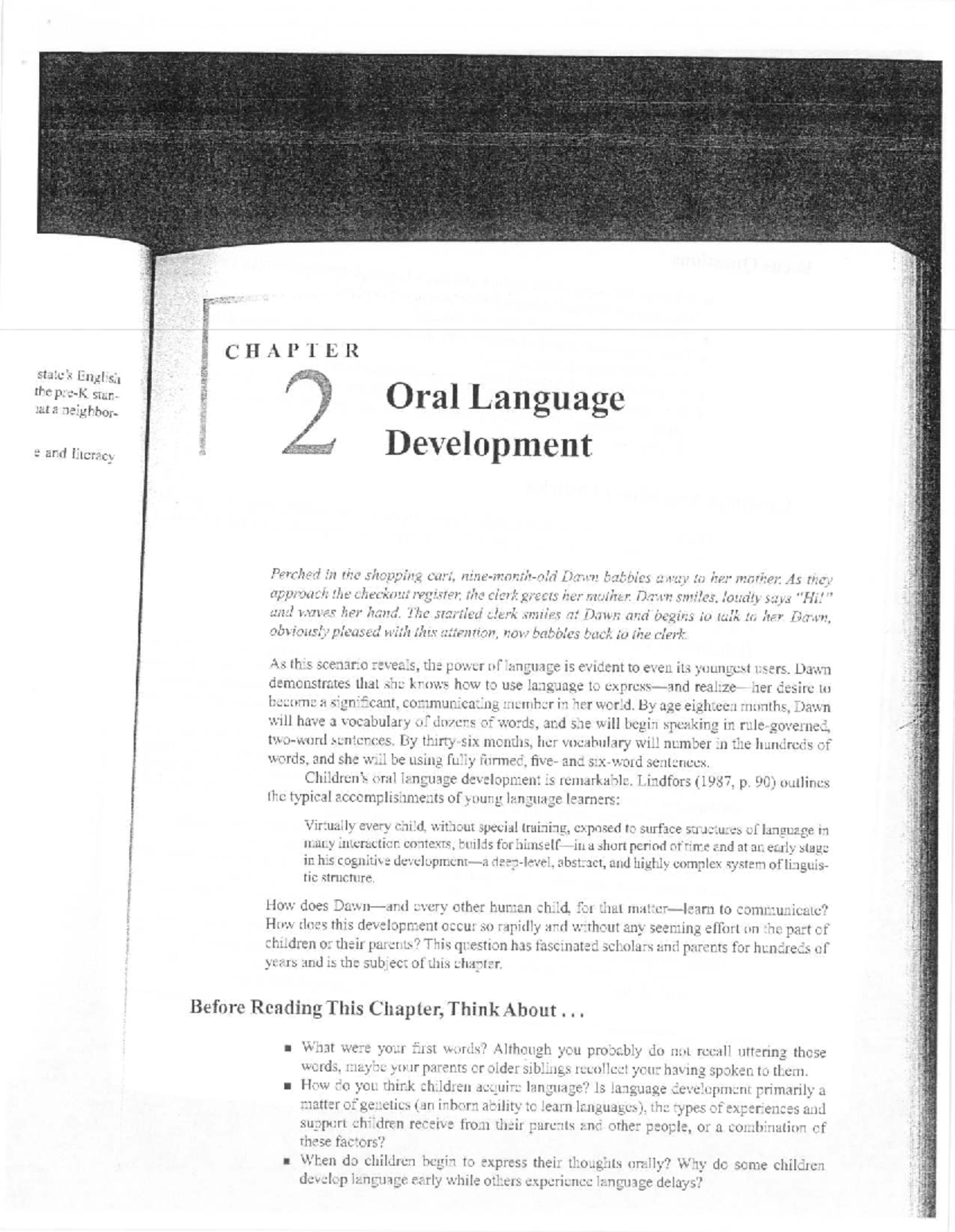 CHAPTER 2: Oral Language Development in Early Childhood - Studocu