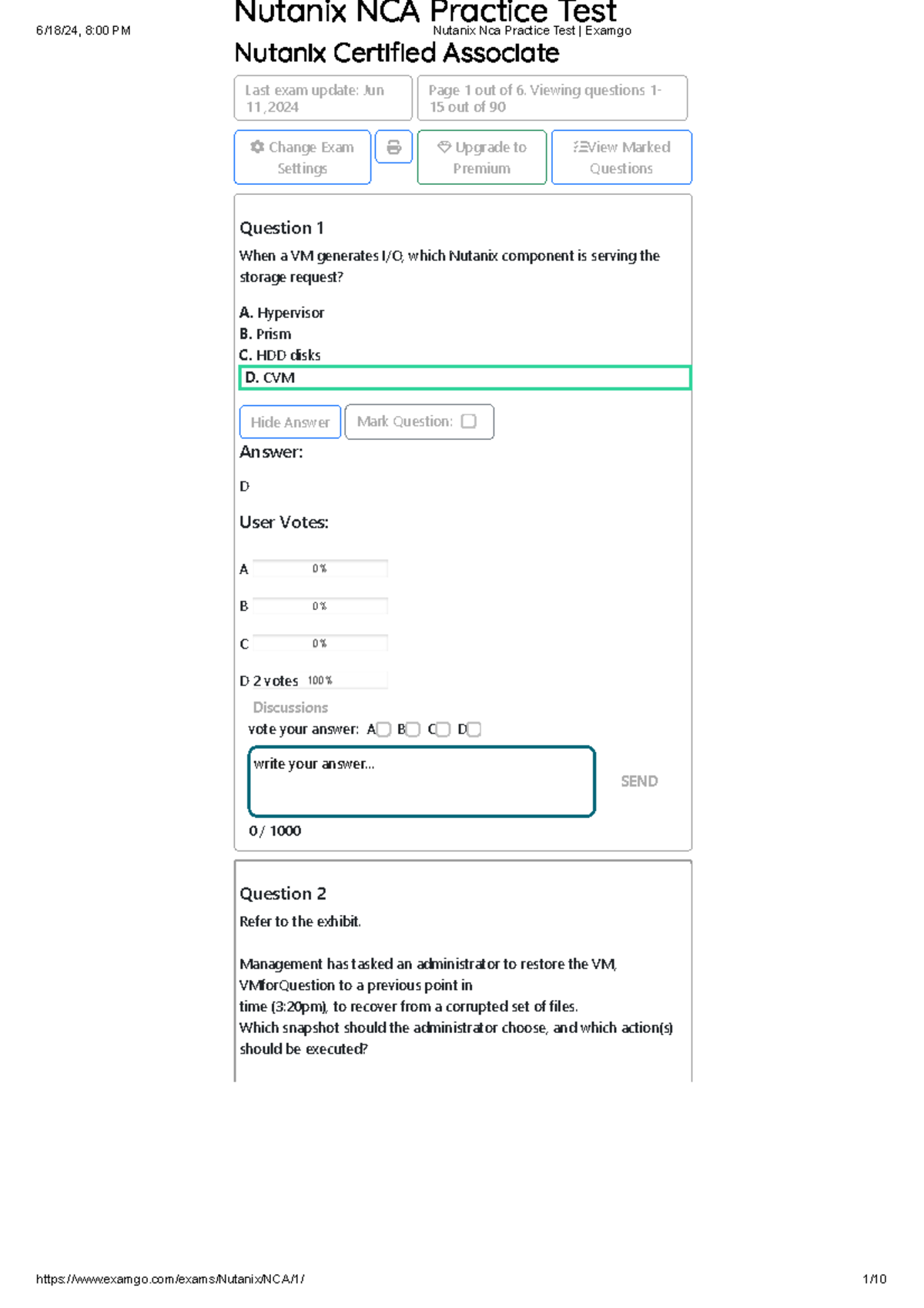 Nutanix Nca Practice Test Examgo 1 - Last exam update: Jun 11 , Page 1 ...