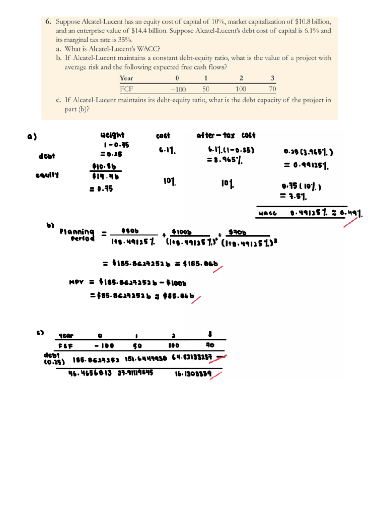 Tutorial 8: WACC and Project Valuation Analysis - Studocu