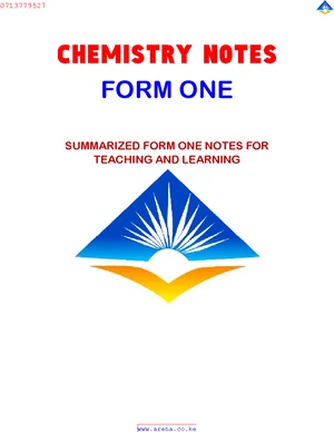 FORM 3 Chemistry Notes - CHEMISTRY FORM 3 NOTES CHEMISTRY FORM THREE ...