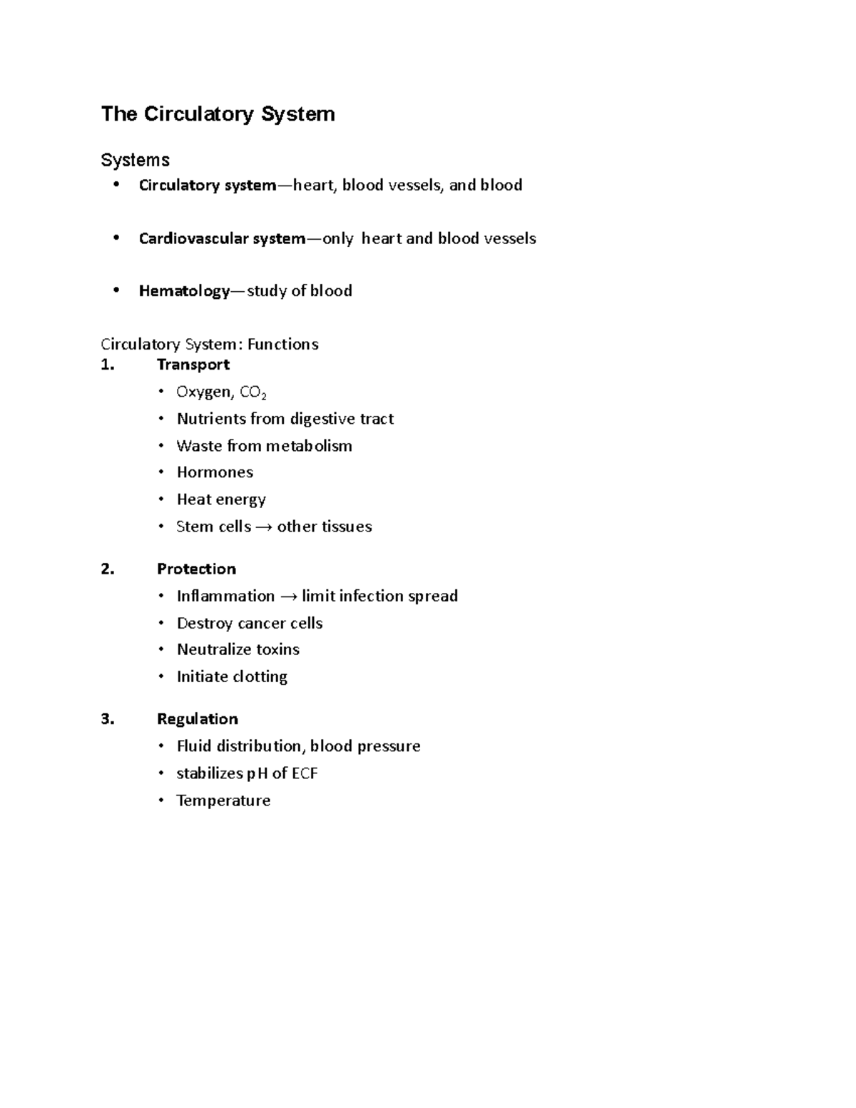 BIO 220 Final Exam: The Circulatory System Overview - Studocu