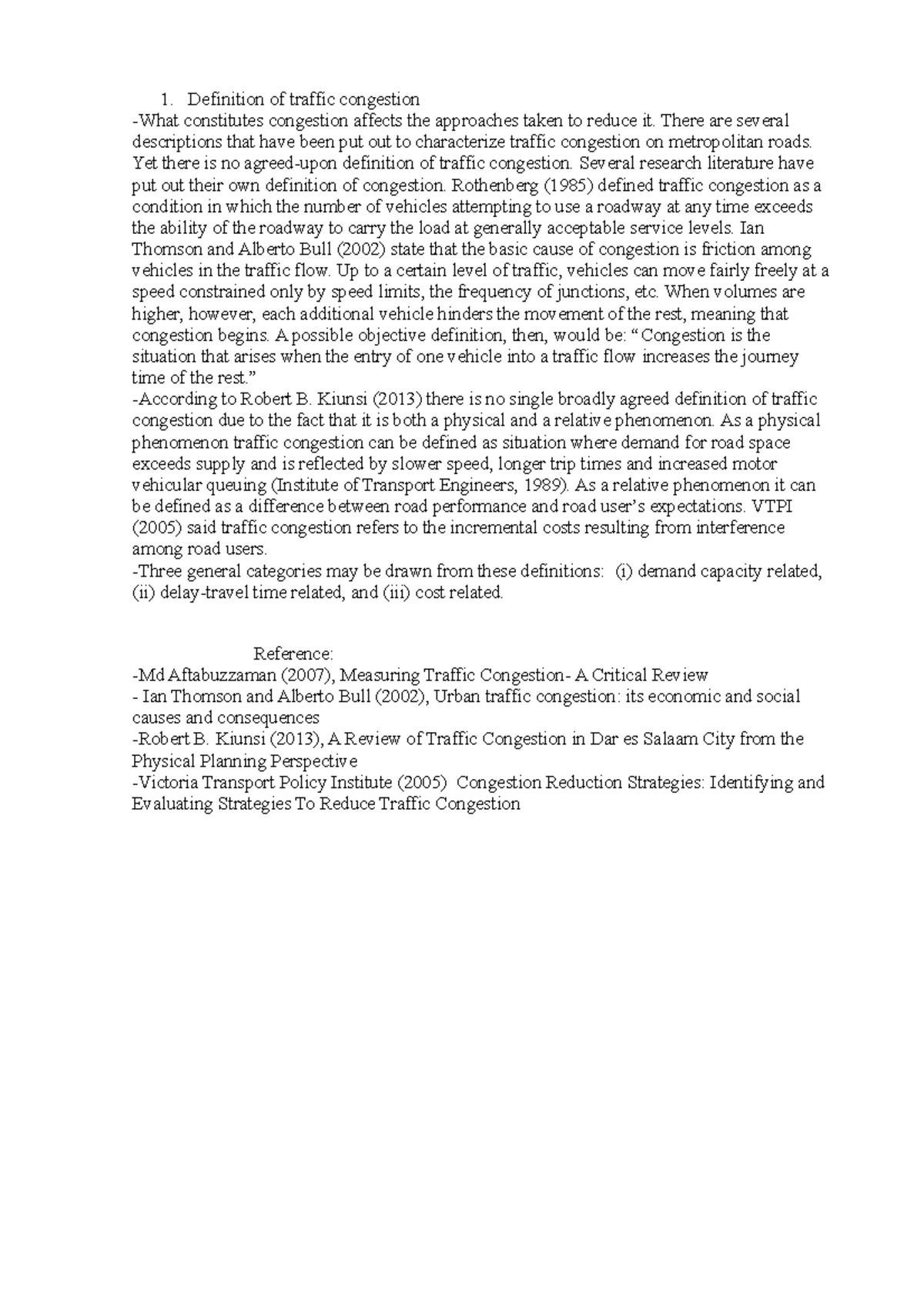 Definition of traffic congestion - There are several descriptions that ...