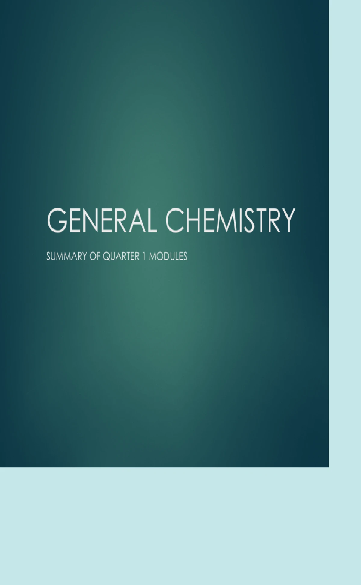 Quarter 2 Module 1-General Chemistry 1 for SHS - NOT General Chemistry ...
