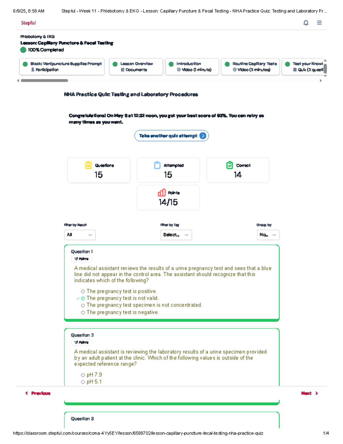 Stepful Week 11 Phlebotomy & EKG Lesson: Capillary Puncture & Fecal ...