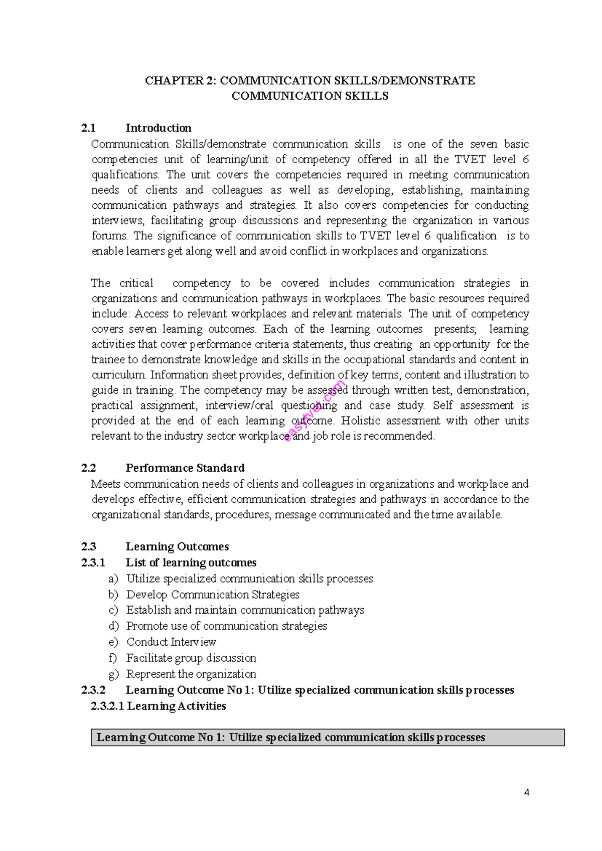 CHAPTER 2: COMMUNICATION SKILLS IN TVET LEVEL 6 QUALIFICATIONS - Studocu