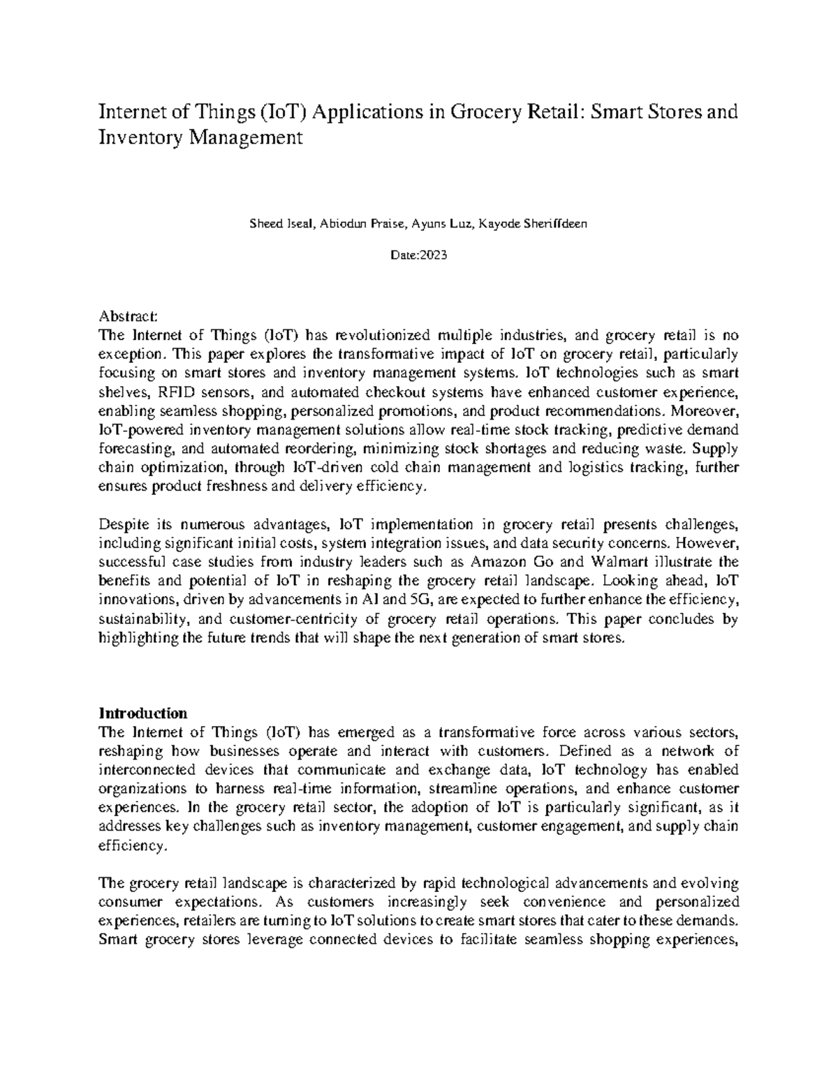 IoT Applications in Grocery Retail: Smart Stores & Inventory Management ...