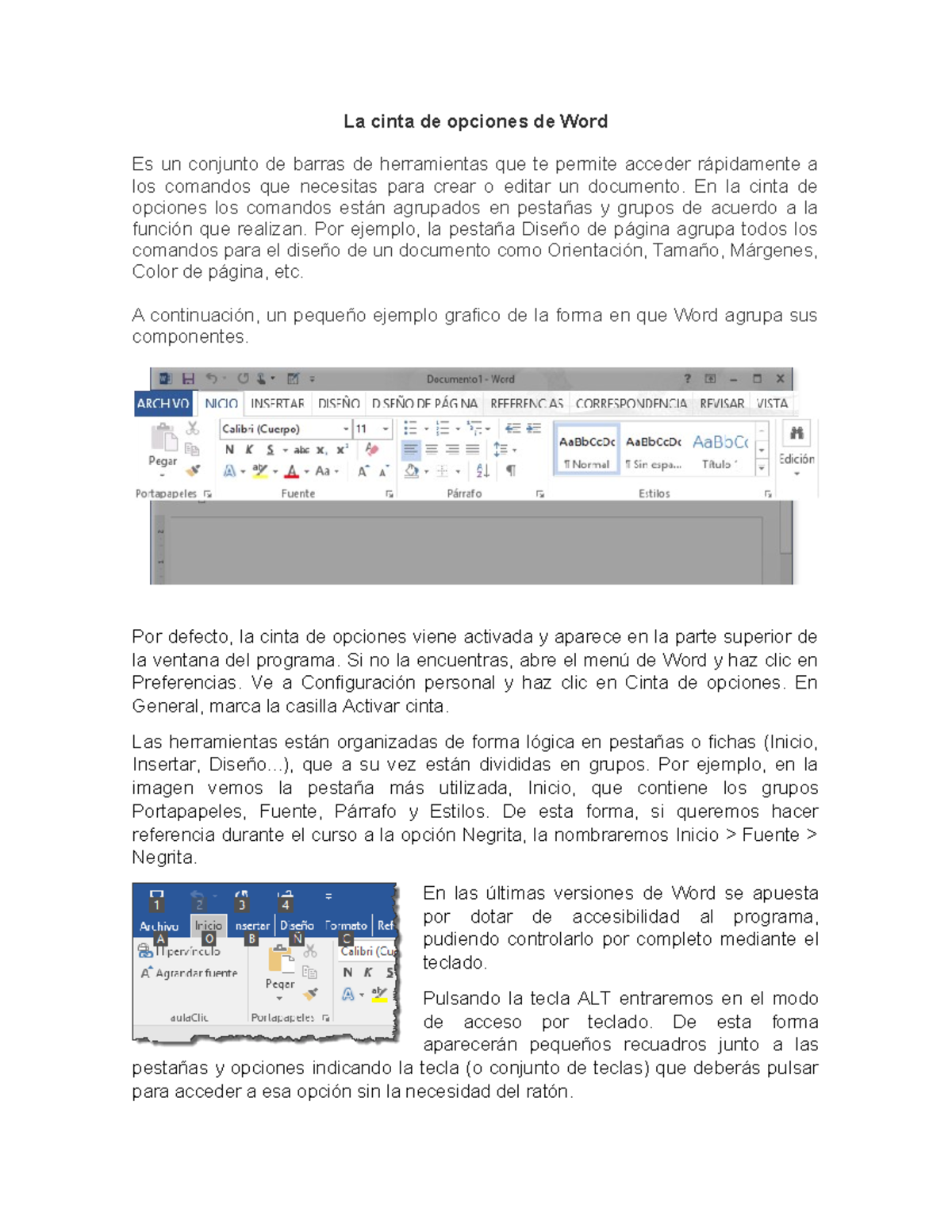 Cinta de Opciones en Word: Guía para Creación y Edición de Documentos ...