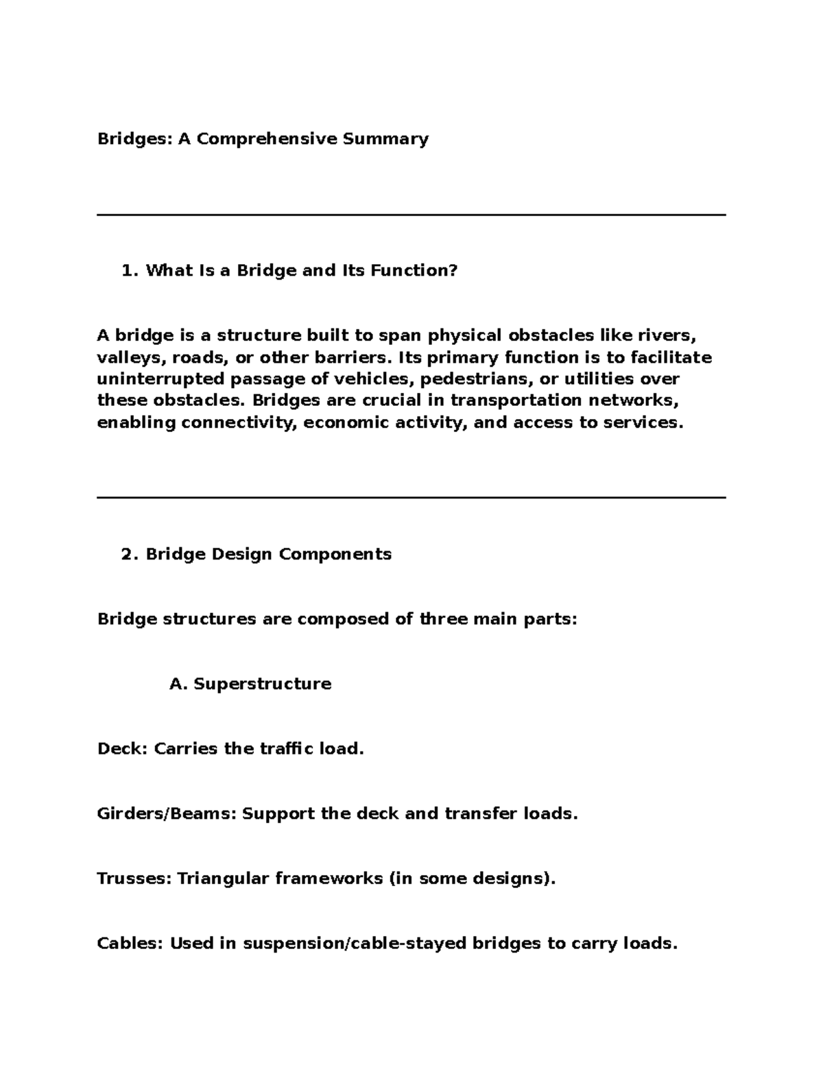 Chapter 5: Bridges - Design, Types, and Functions Explained - Studocu