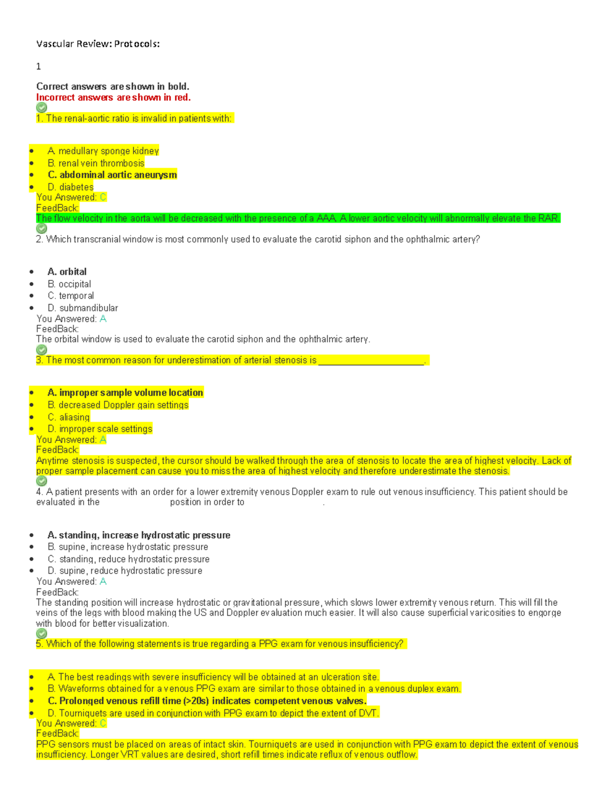 Vascular Review: Protocols for Doppler Exam Techniques and Findings ...