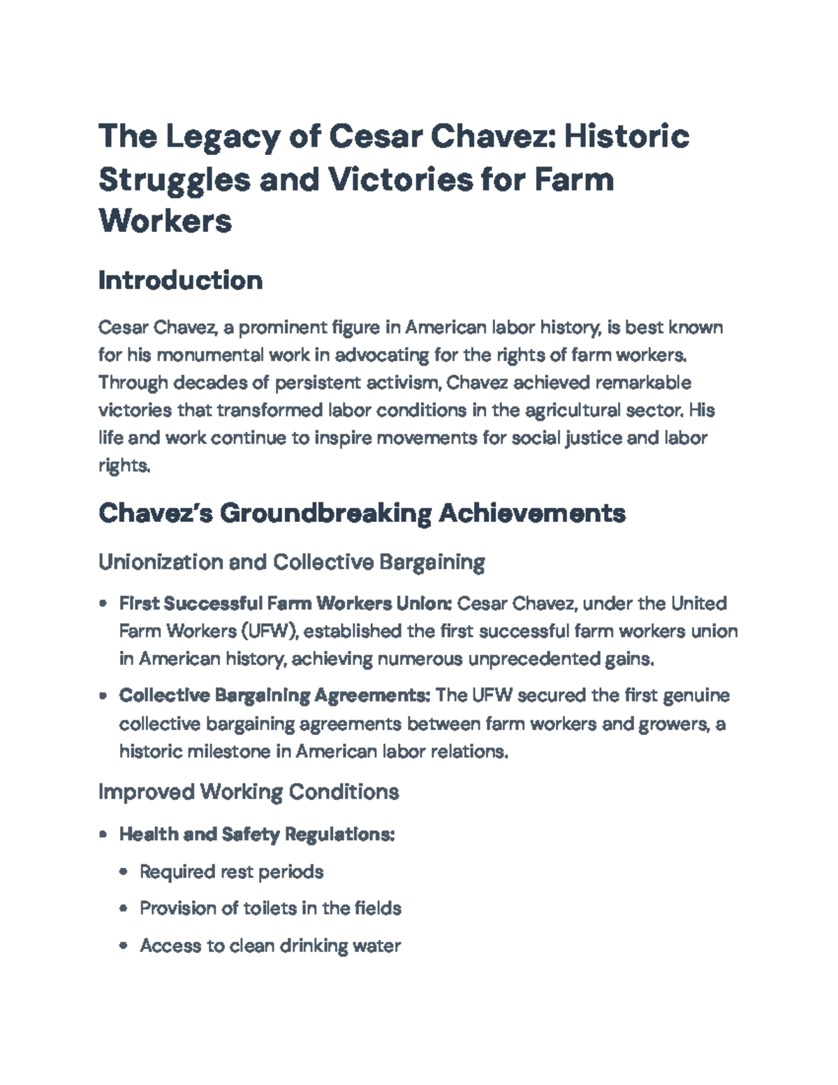 Cesar Chavez's Legacy: Historic Struggles and Victories for Farm ...