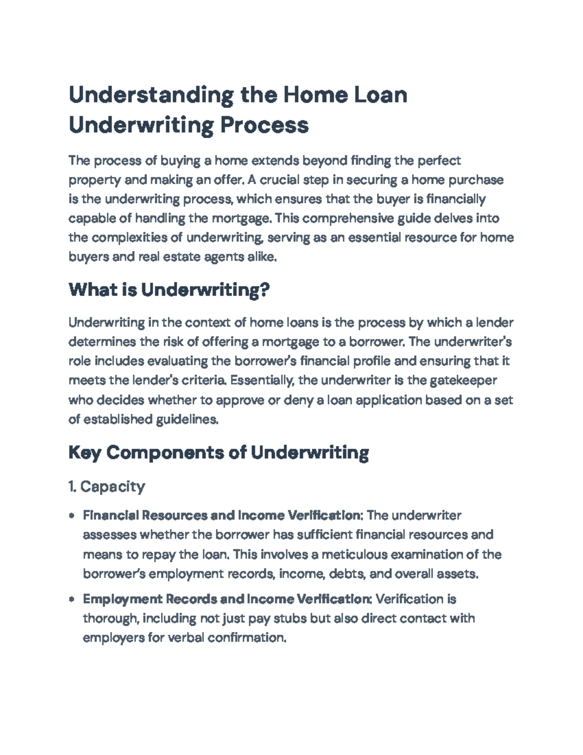 Understanding the Home Loan Underwriting Process: A Comprehensive Guide ...