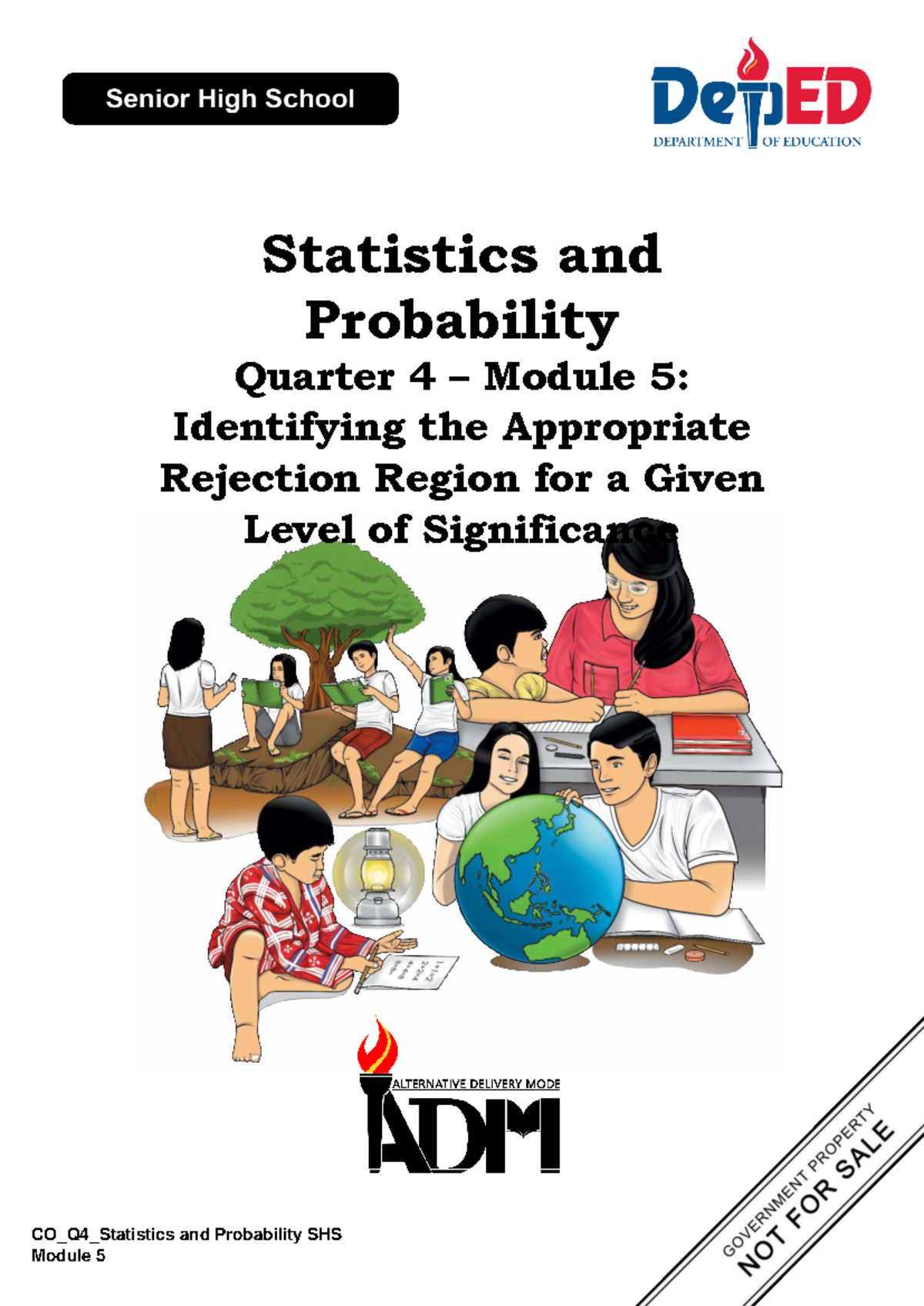 CO_Q4_Statistics and Probability SHS Module 5: Rejection Region ...