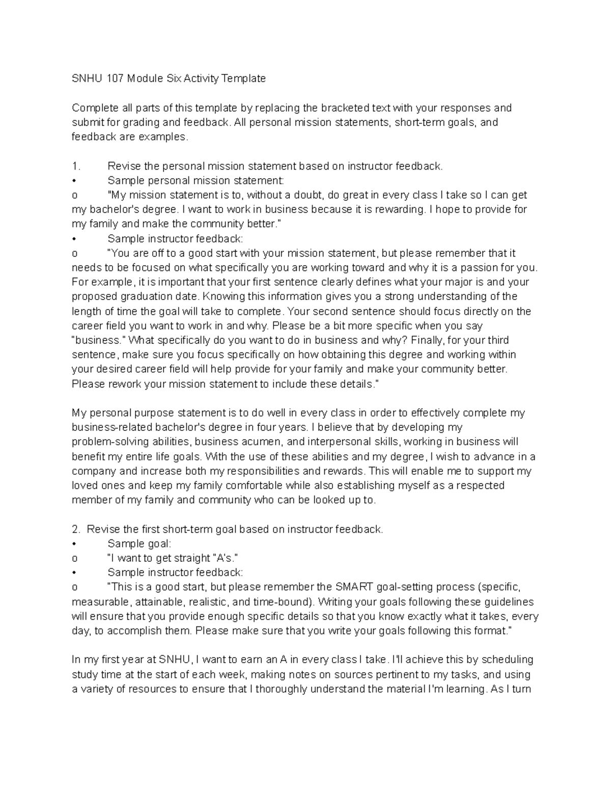 Untitled document (2) - SNHU 107 Module Six Activity Template Complete ...