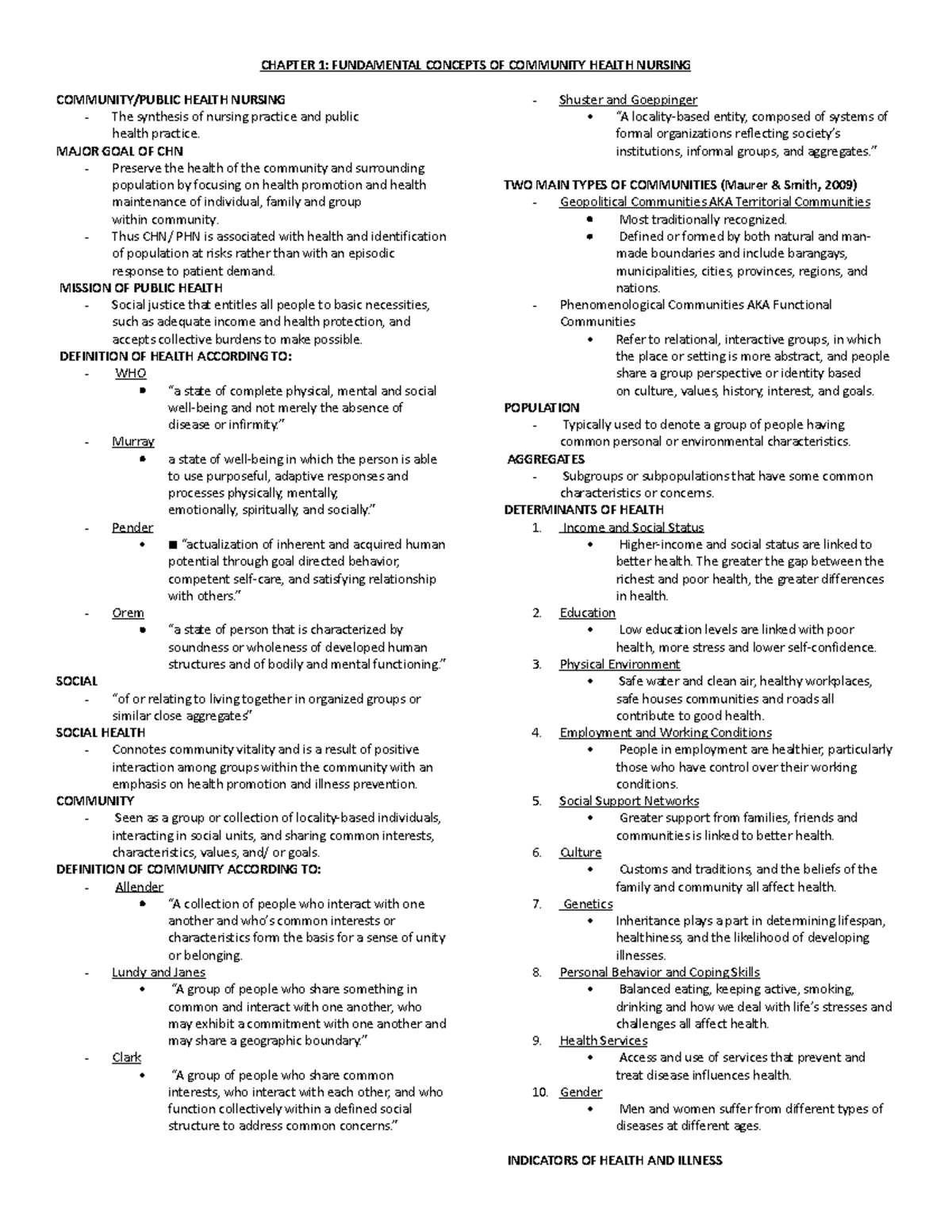 CHN- Chapter 1 WORD - CHPATER 1 REVIEWER - CHAPTER 1: FUNDAMENTAL ...