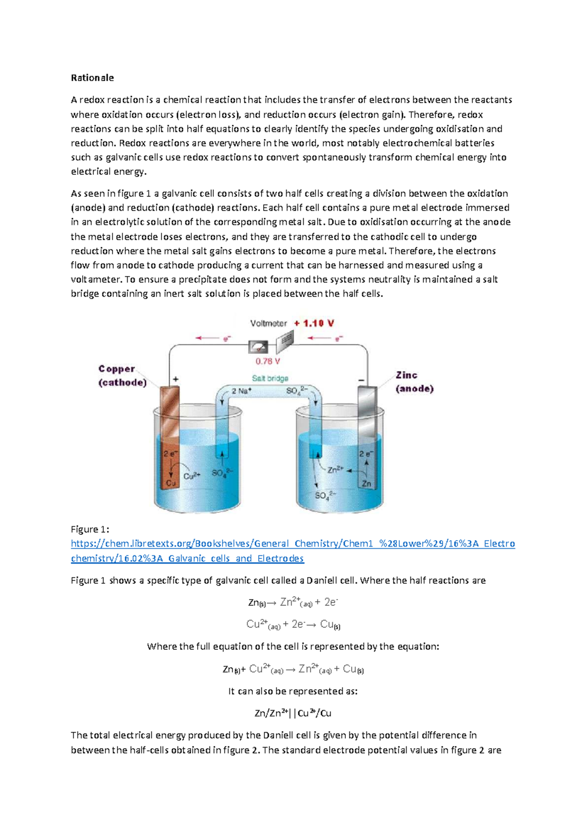 IA2 Chemistry 2025: Redox Reactions and Daniell Cell Analysis - Studocu