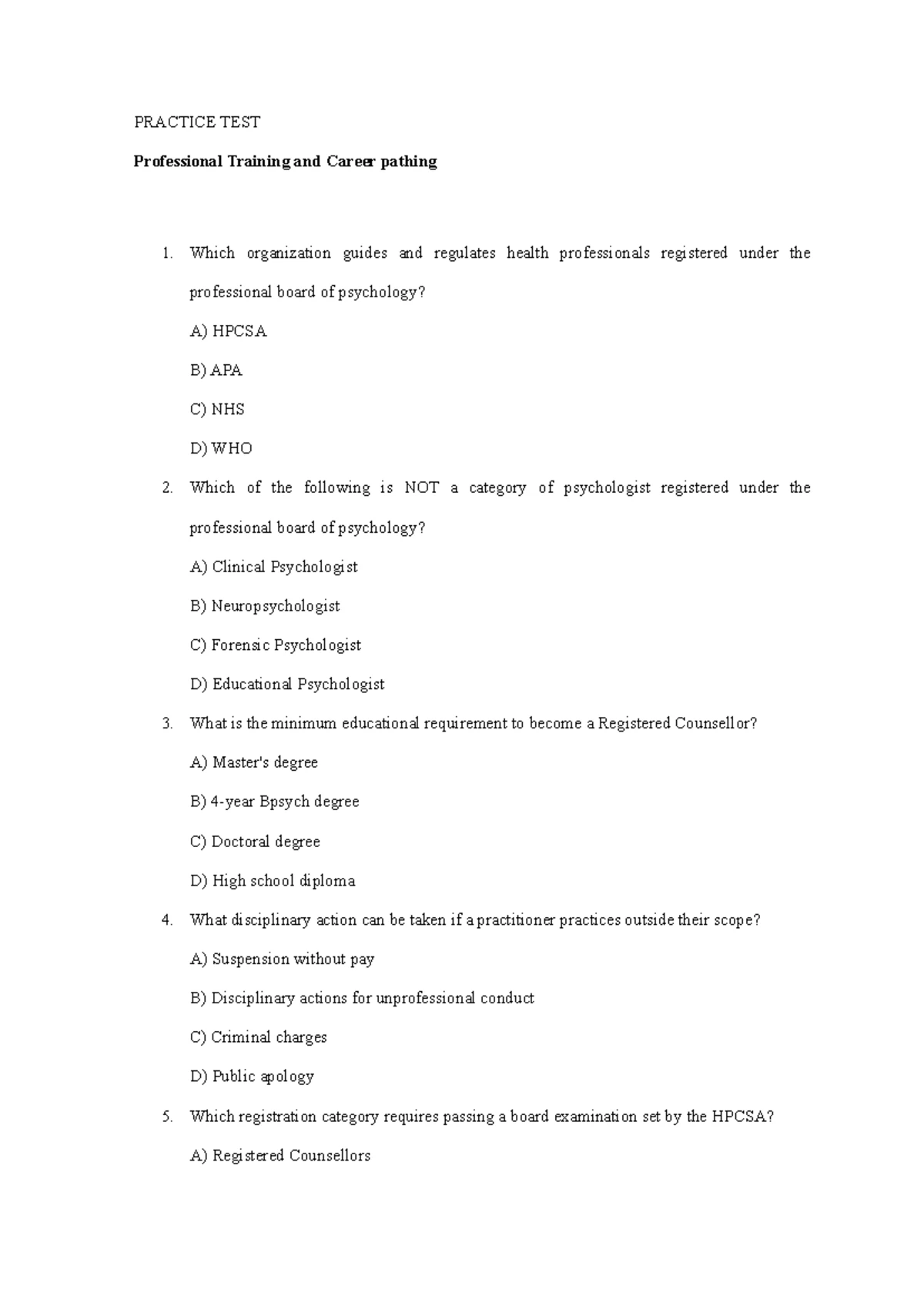 HPCSA Booklet 1: General Ethical Guidelines for Health Care Professions ...