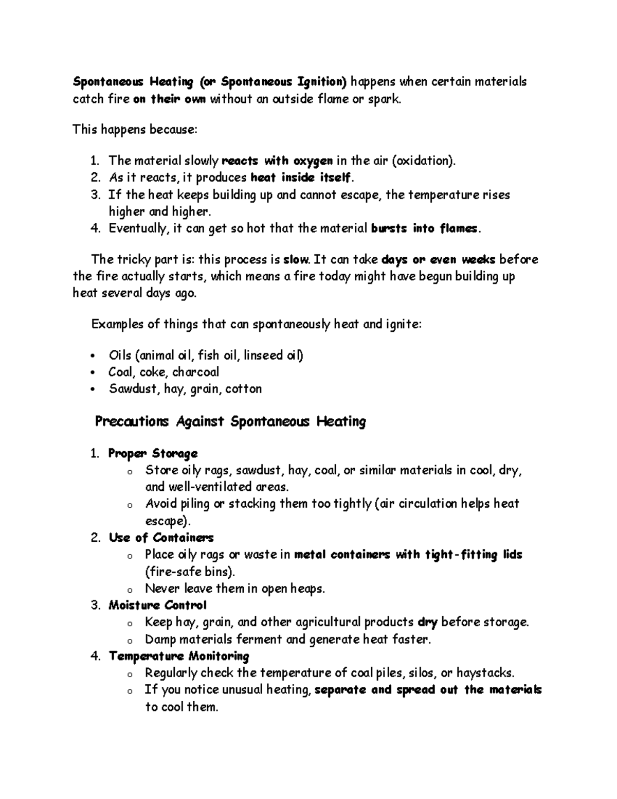 Cdi6 Lecture Notes: Spontaneous Heating & Turbine Mechanics - Studocu