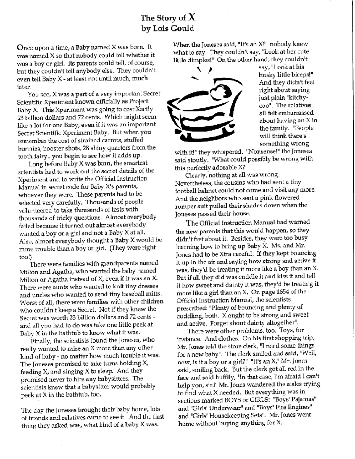 Gould Story of X: Analysis & Insights on Narrative Structure - Studocu