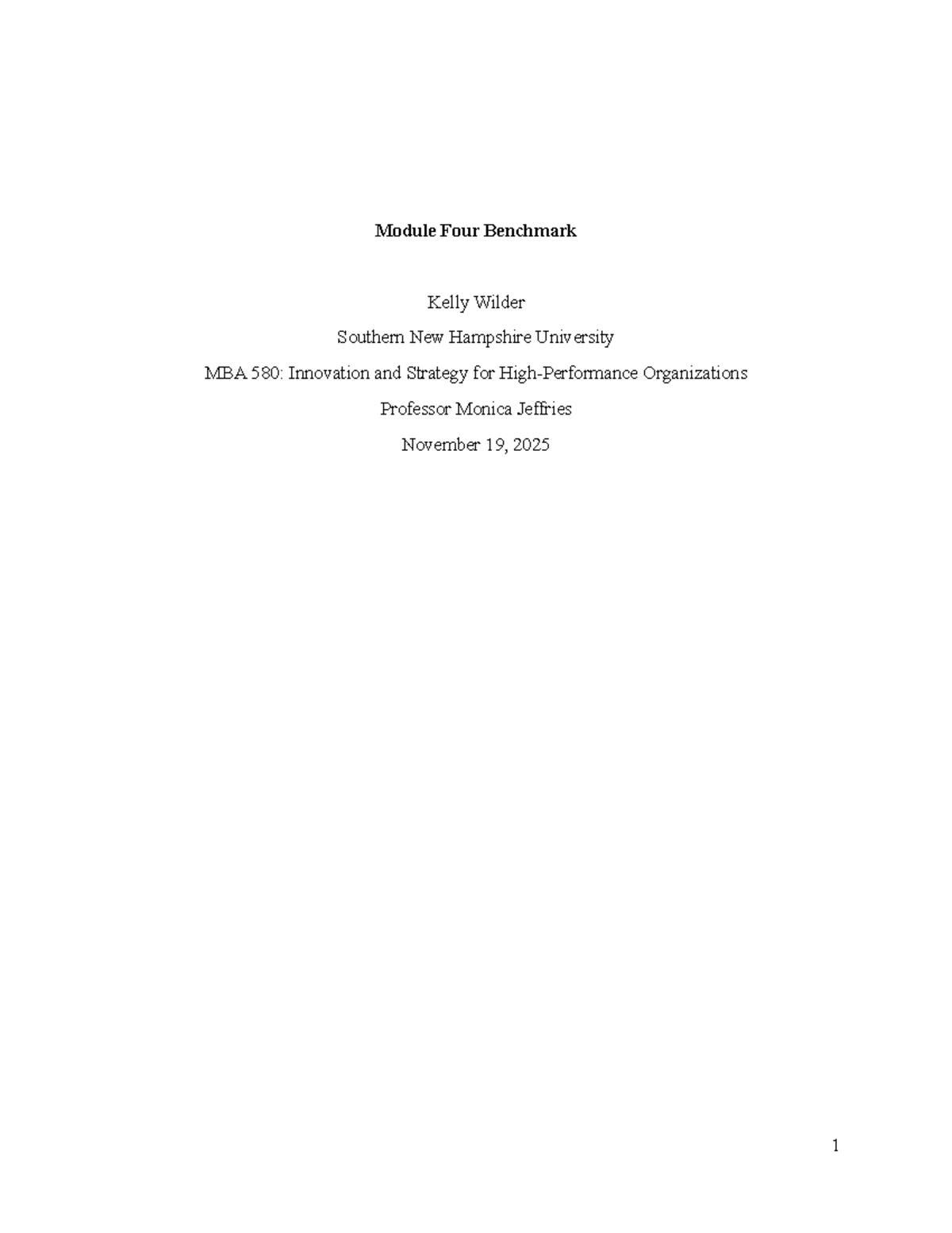 MBA 580: Module Four Benchmark on 3M's Innovation Strategy - Studocu