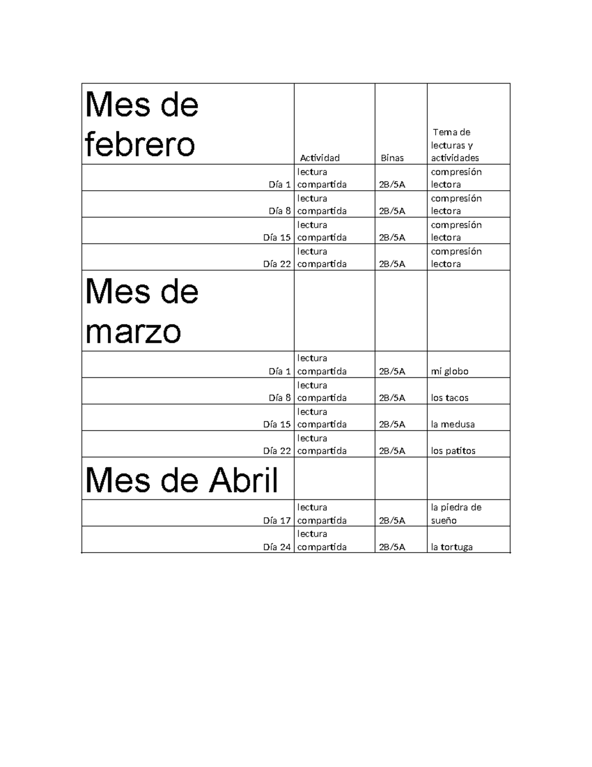 Mes de febrero - ayudar - Mes de febrero Actividad Binas Tema de ...