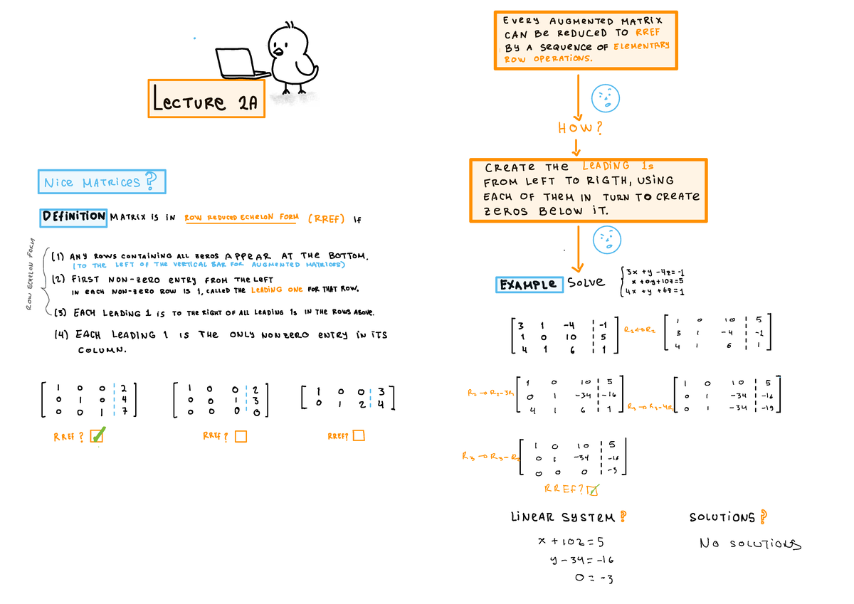 Lecture 2 - Understanding RREF and Elementary Row Operations - Studocu