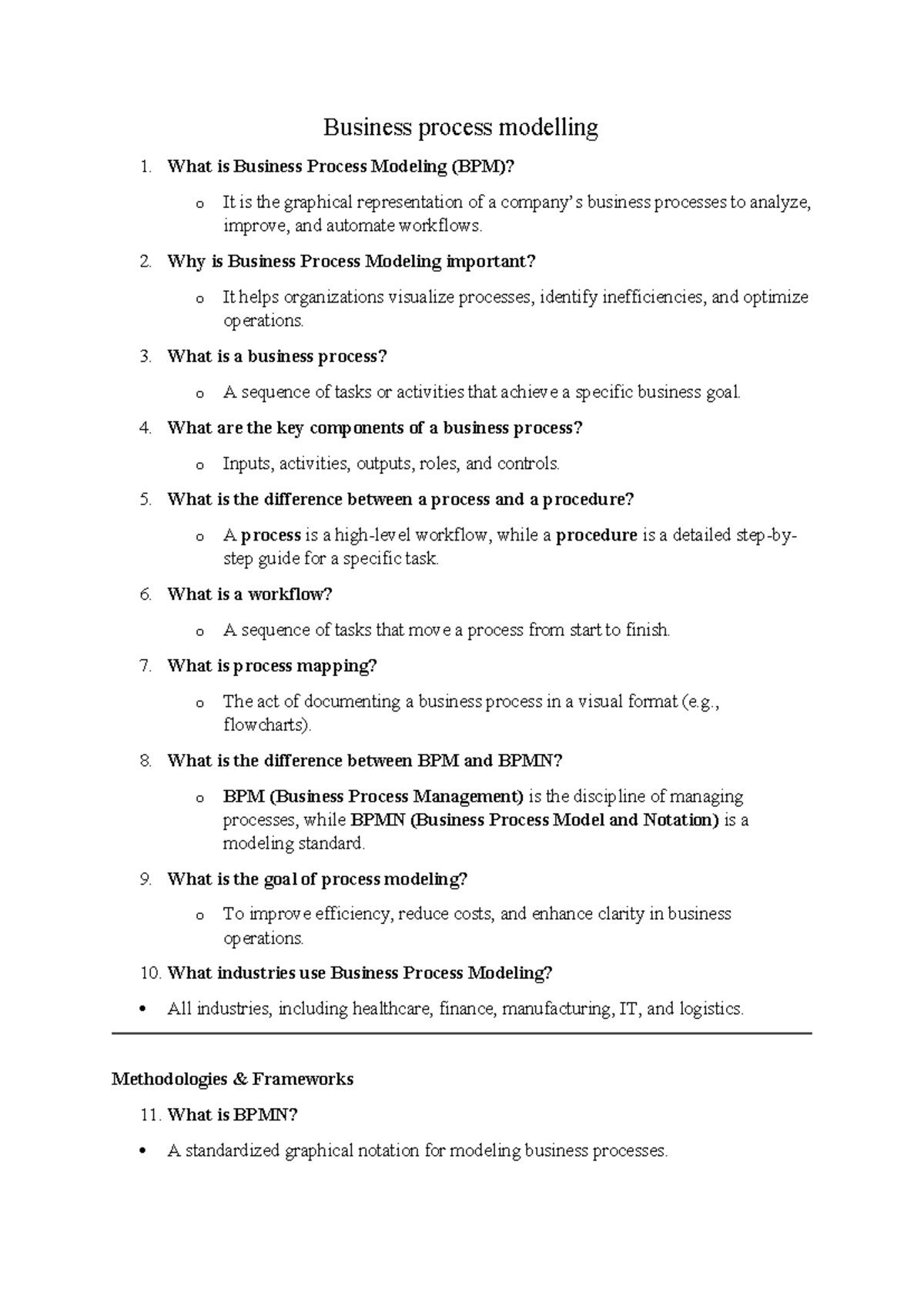 Business Process Modelling: Key Concepts and Methodologies Overview ...