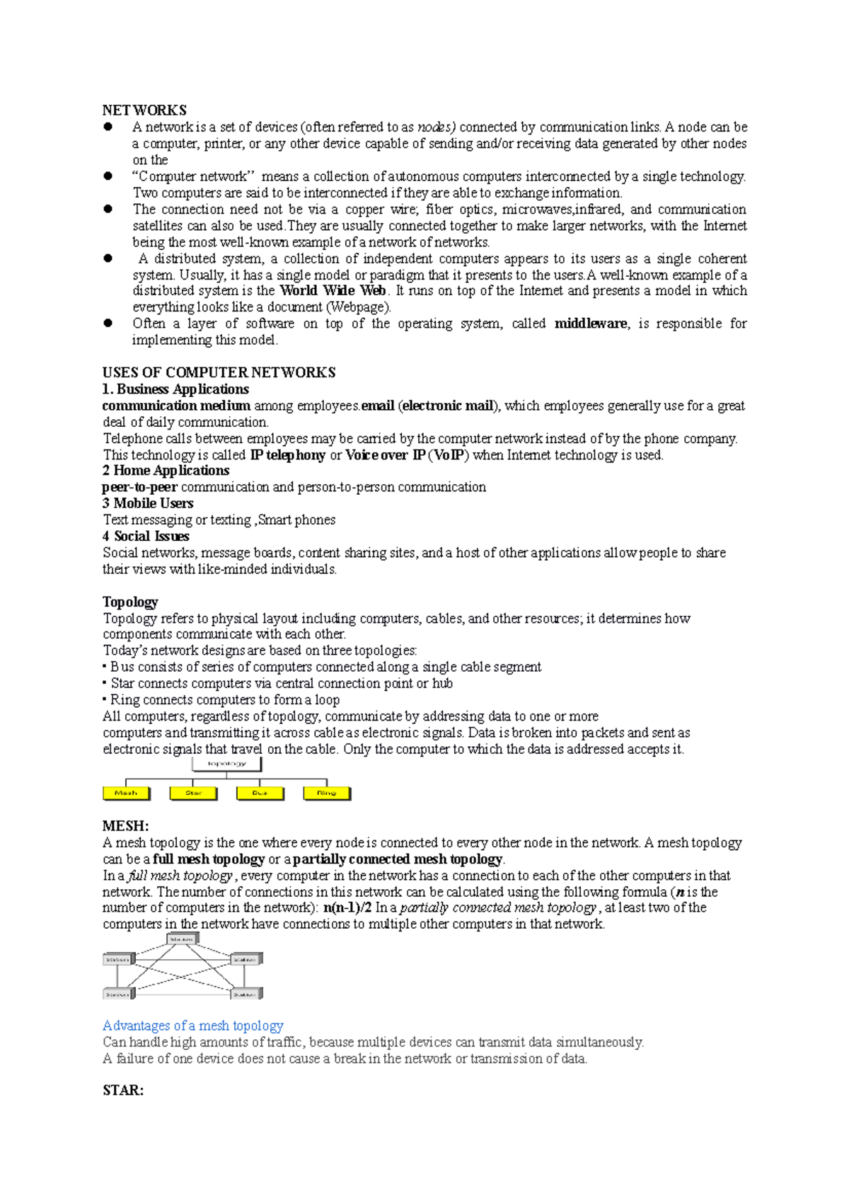 Computer Networks - Comprehensive Notes on All Chapters for Students ...