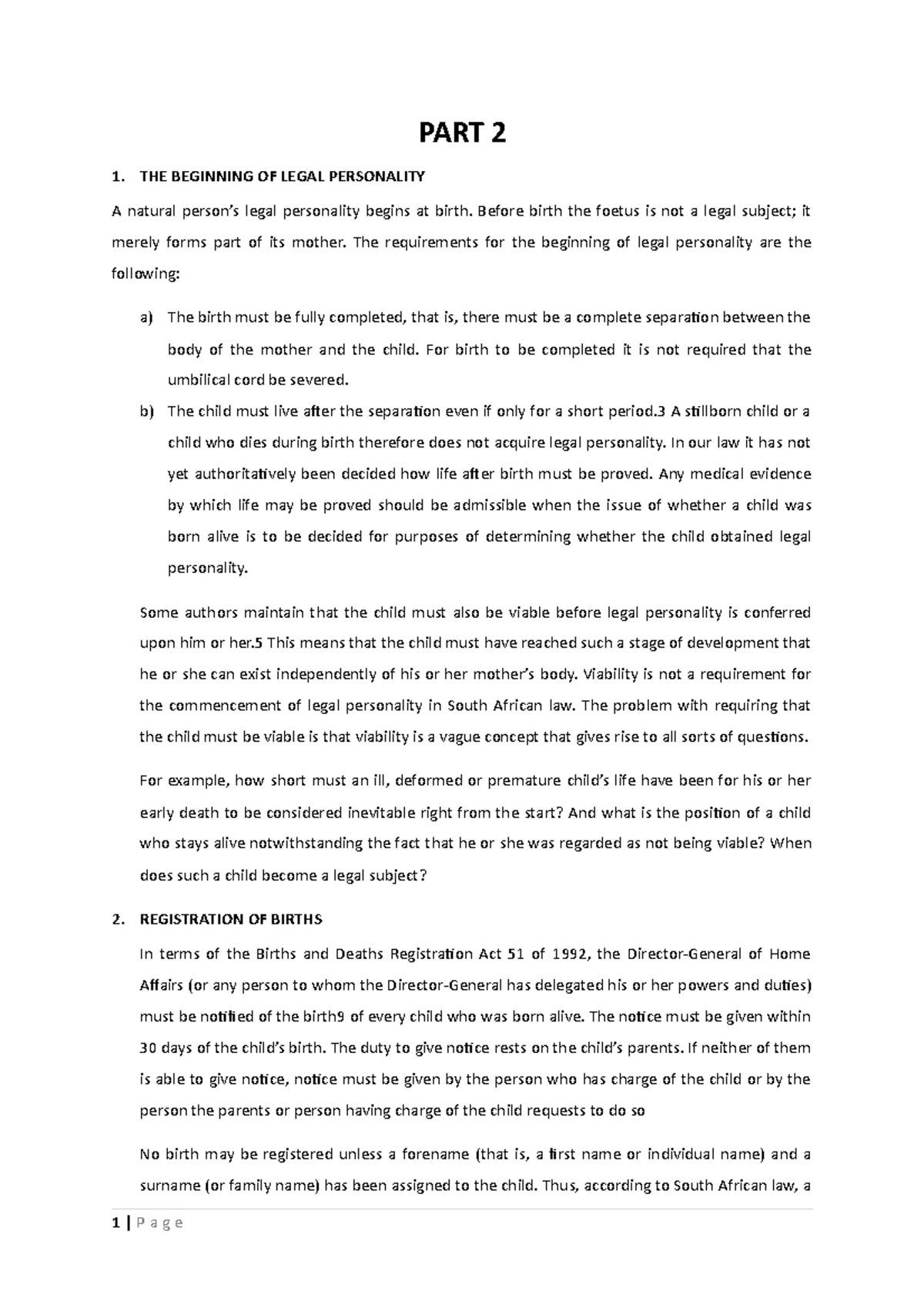 CASE Summaries - Ex Parte Boedel Steenkamp 1962 (3) SA 954 (O) The ...