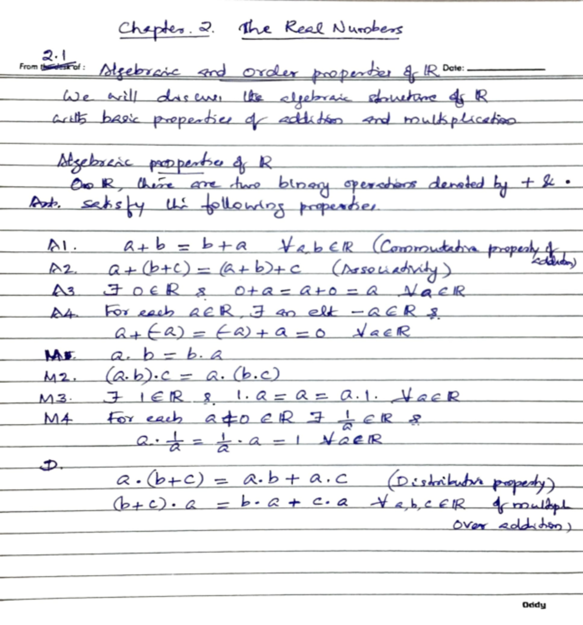 Real Notes 1 Real Analysis Notes From 5 Th Semester From~ L · C J E Tot Eee½ A E