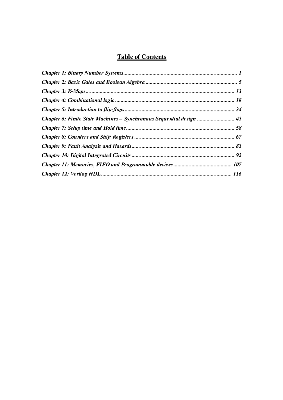 DIGI QS FULL - book - Table of Contents Chapter 1: Binary Number ...