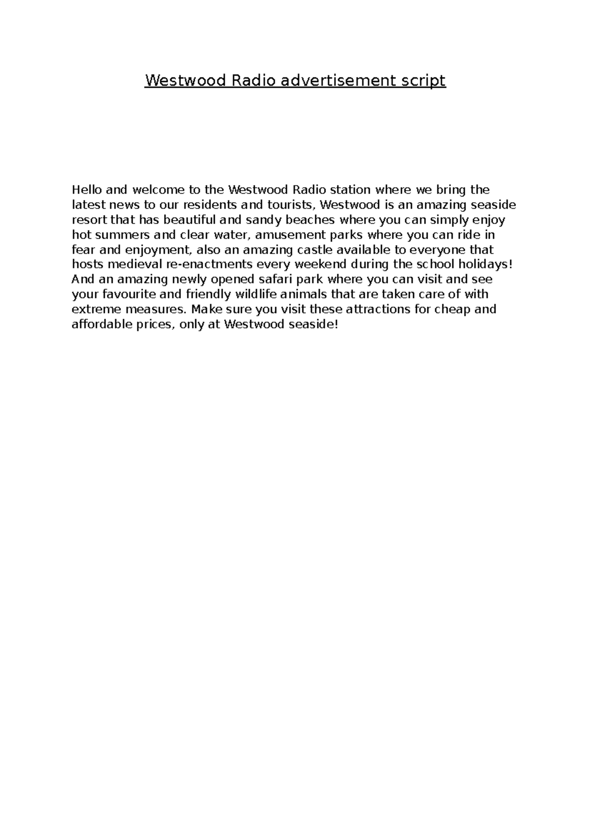 How To Write A Radio Ad Script