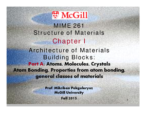 Lecture 2A - Copy - Subject 1: Introduction to Structure of Materials ...