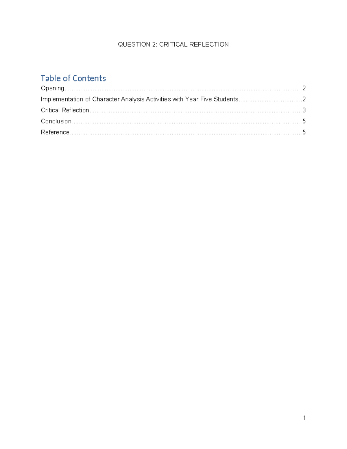 HBET 202: Critical Reflection on Character Analysis in ESL Literature ...