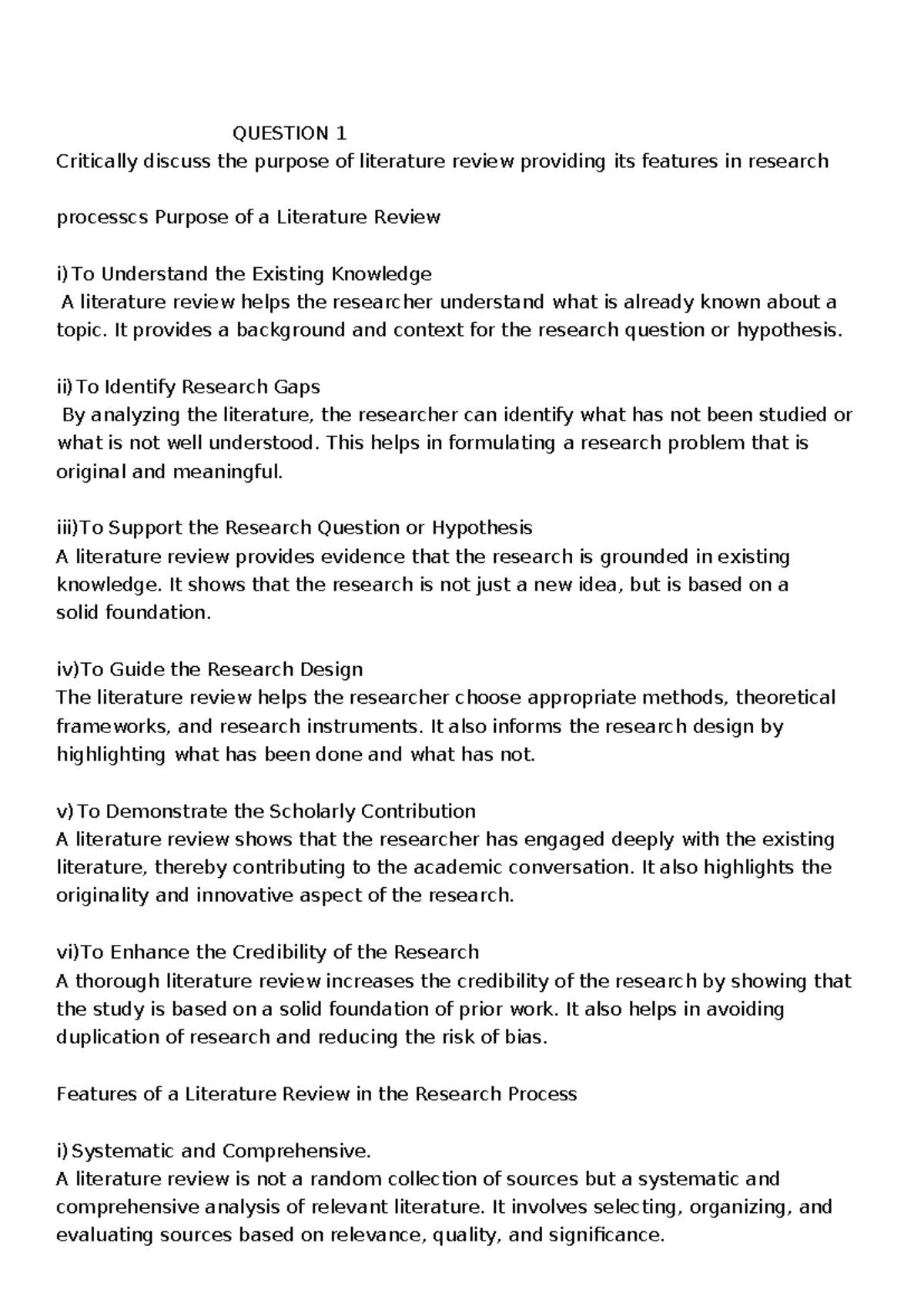 Geo 311 - Literature Review & Data Analysis in Research Process - Studocu