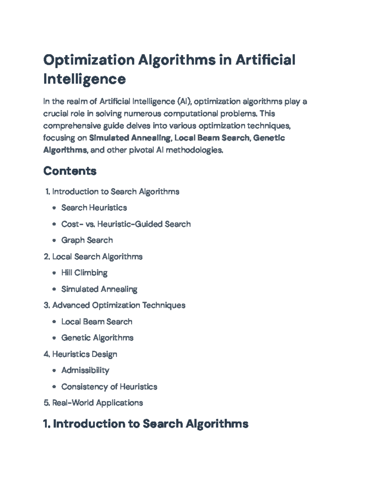 Optimization Algorithms in AI: A Comprehensive Guide to Techniques ...