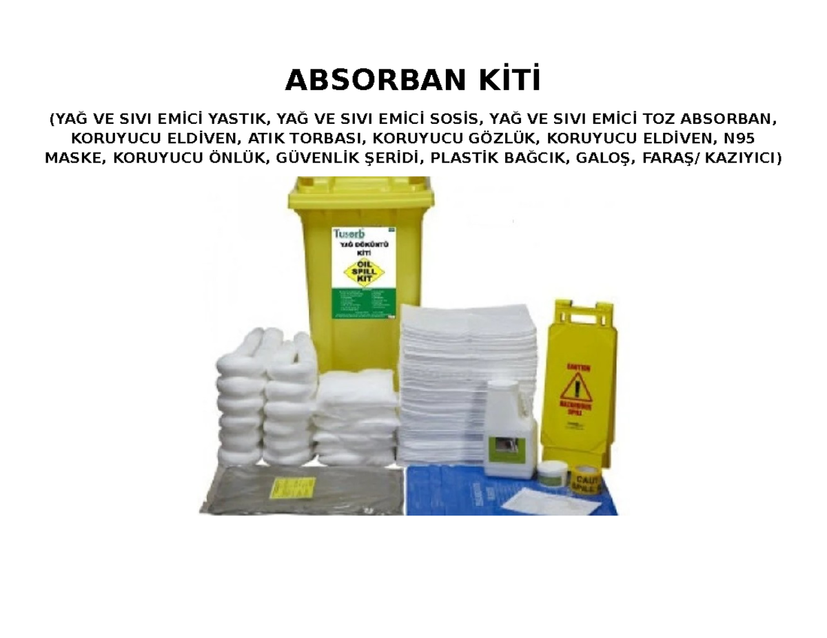 Absorban - çevre düzeni için oluşturulmuş temizleme malzemeleri - Lojik ...