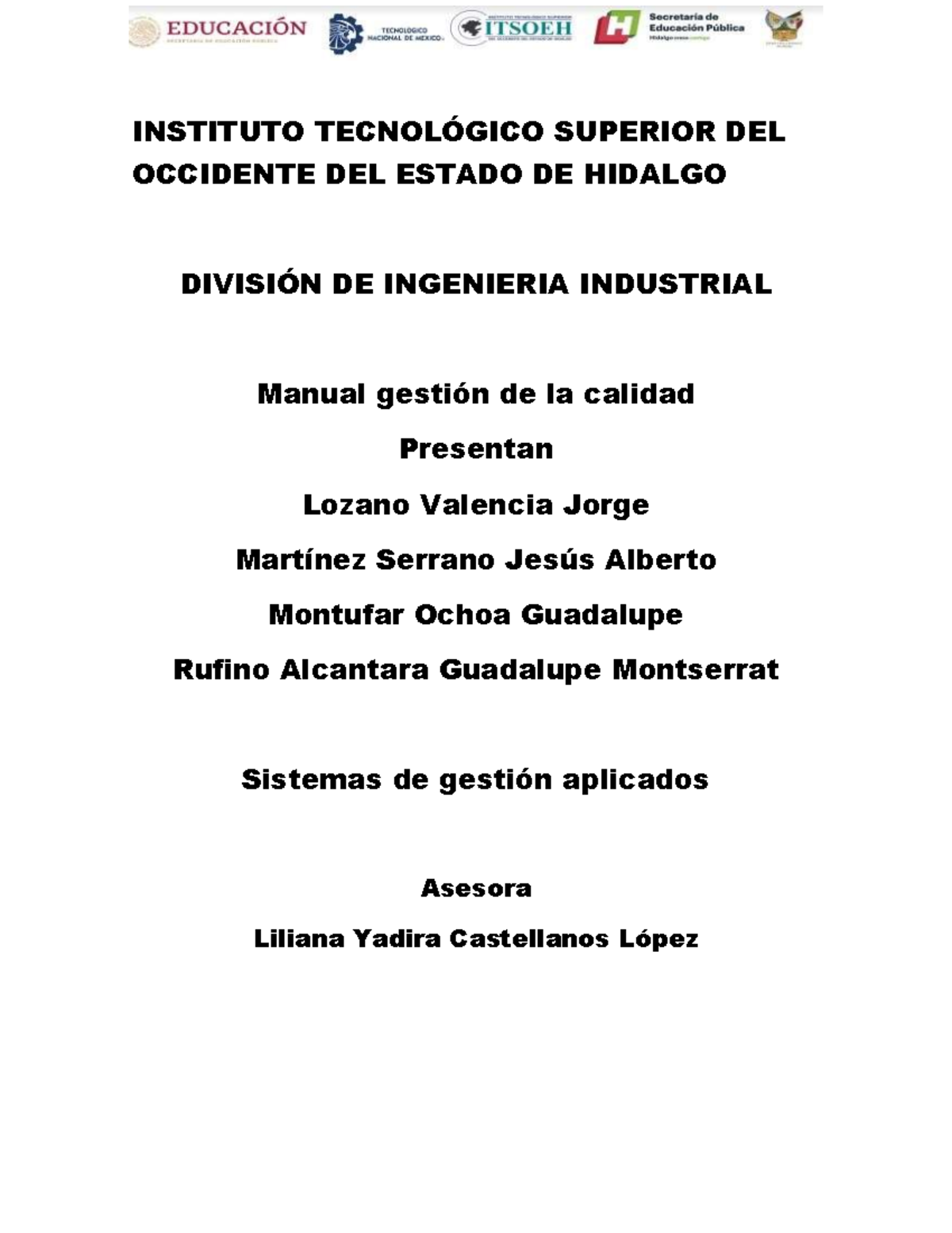 Manual de Gestión de la Calidad ISO 9001:2015 - CIRSA S.A. - Studocu