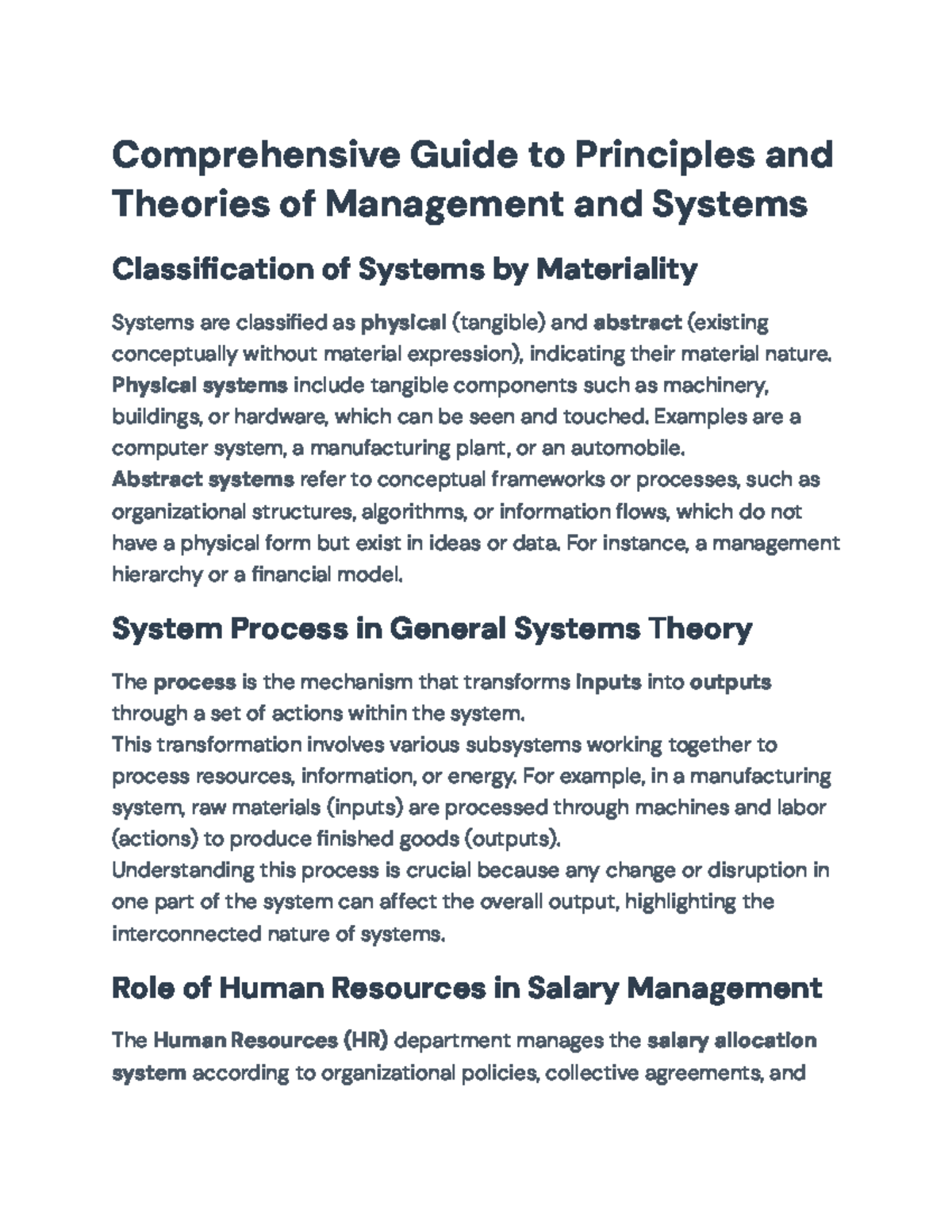 Comprehensive Guide to Management Theories and Principles (BUS 101 ...