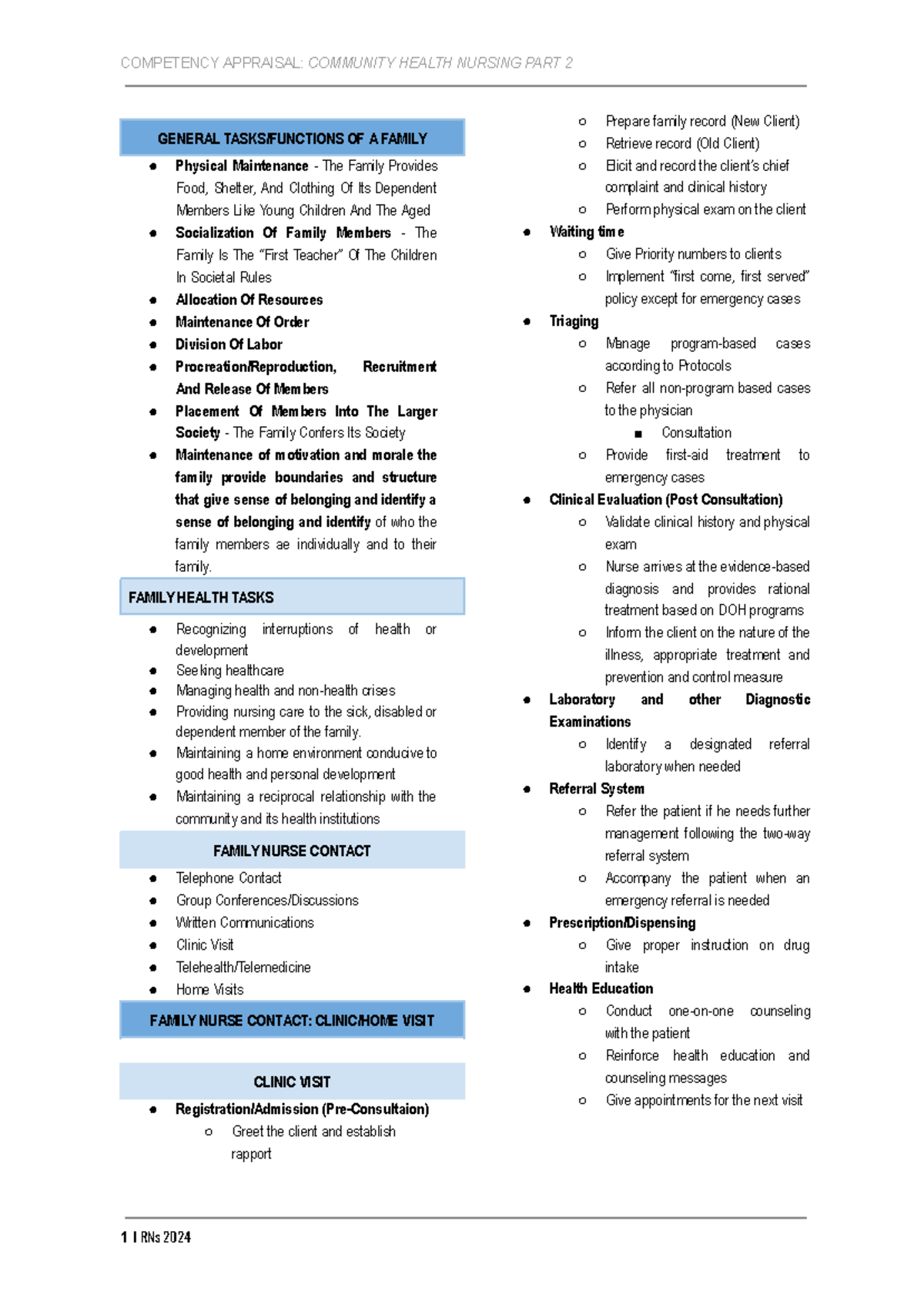CHN 201: Family Health Tasks and Nursing Care Strategies - Studocu