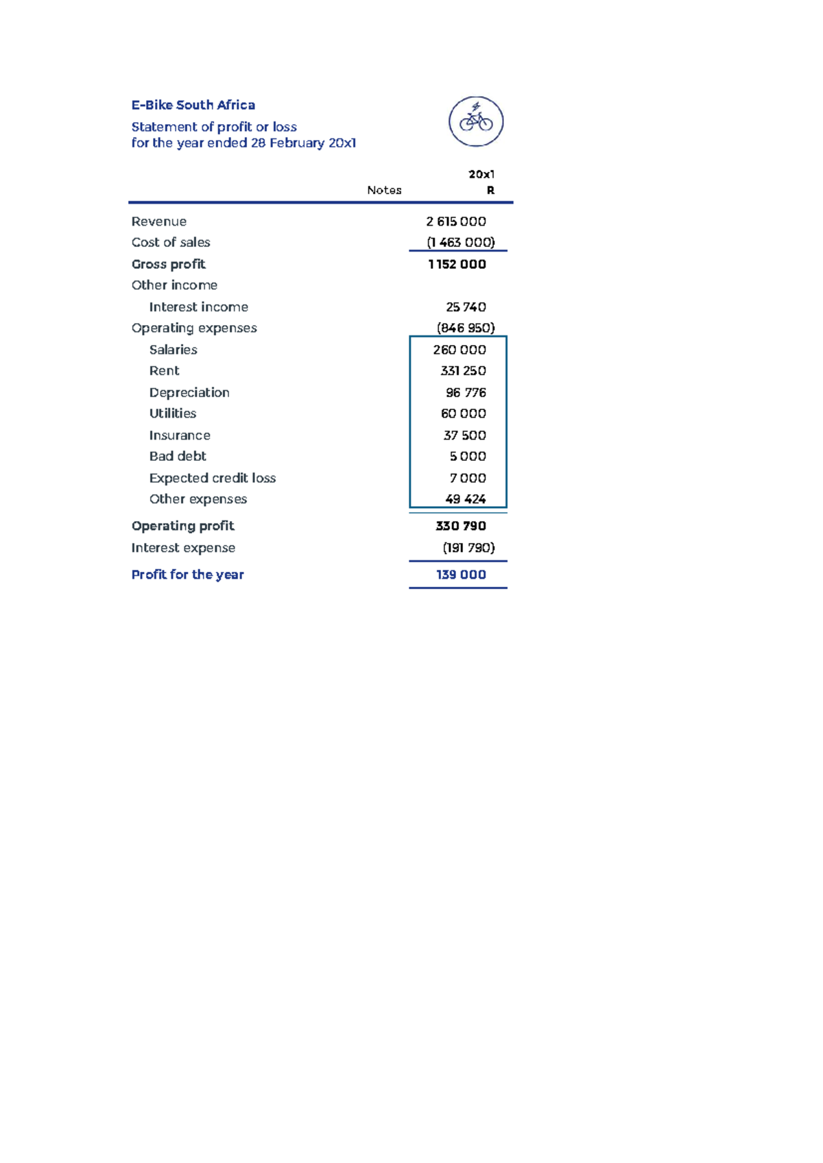 FIRE 101: South Africa Financial Statements Analysis 20x1 - Studocu
