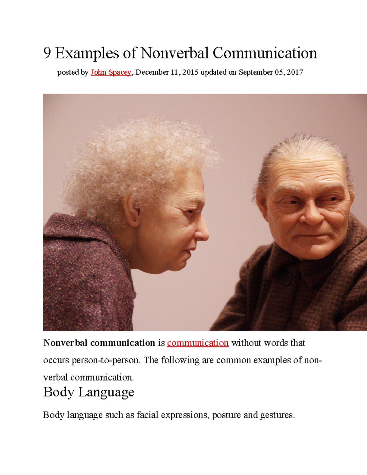 9 Examples of Nonverbal Communication - 9 Examples of Nonverbal ...