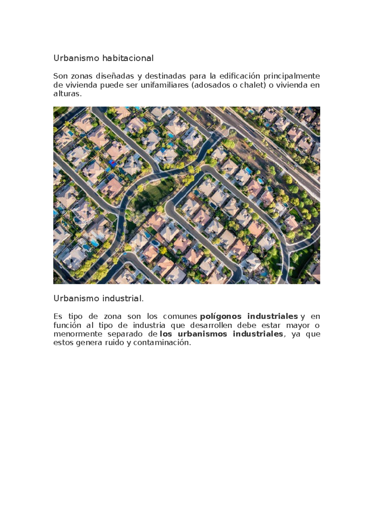 Tipos de Urbanismo - Urbanismo habitacional Son zonas diseñadas y destinadas para la edificación ...